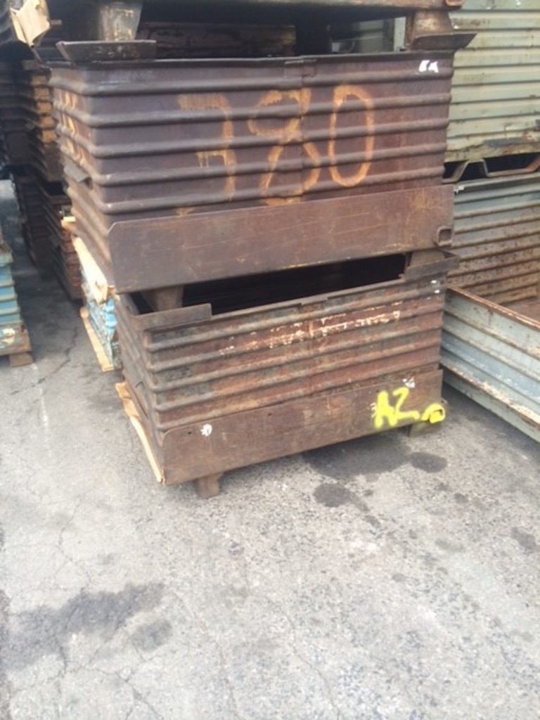 Item #461: Steel Drop Bottom Bins 48″ x 33″ x 30″ o/h