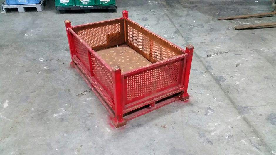 Item #855: Steel Perforated Bins (Solid Floors), No Gates, OD: 48" x 30 ...