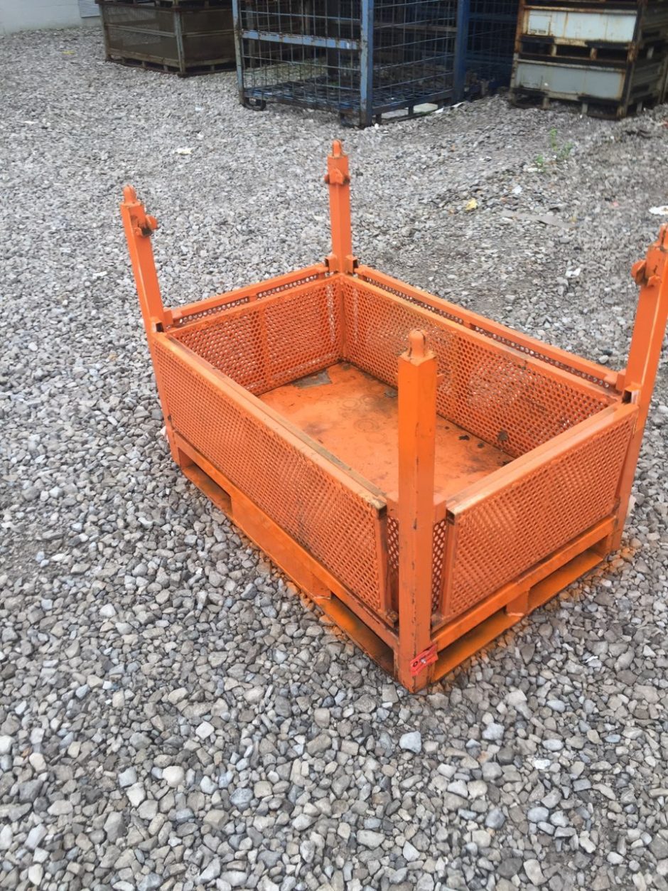 Item #900: Steel Perforated Bins, OD: 48" x 29.75" x 36" o/h, ID: 44" x ...