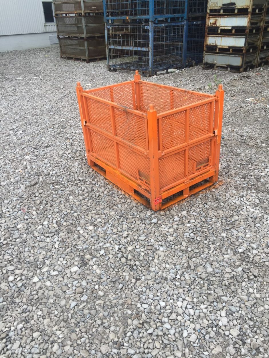 Item #900: Steel Perforated Bins, OD: 48" x 29.75" x 36" o/h, ID: 44" x ...