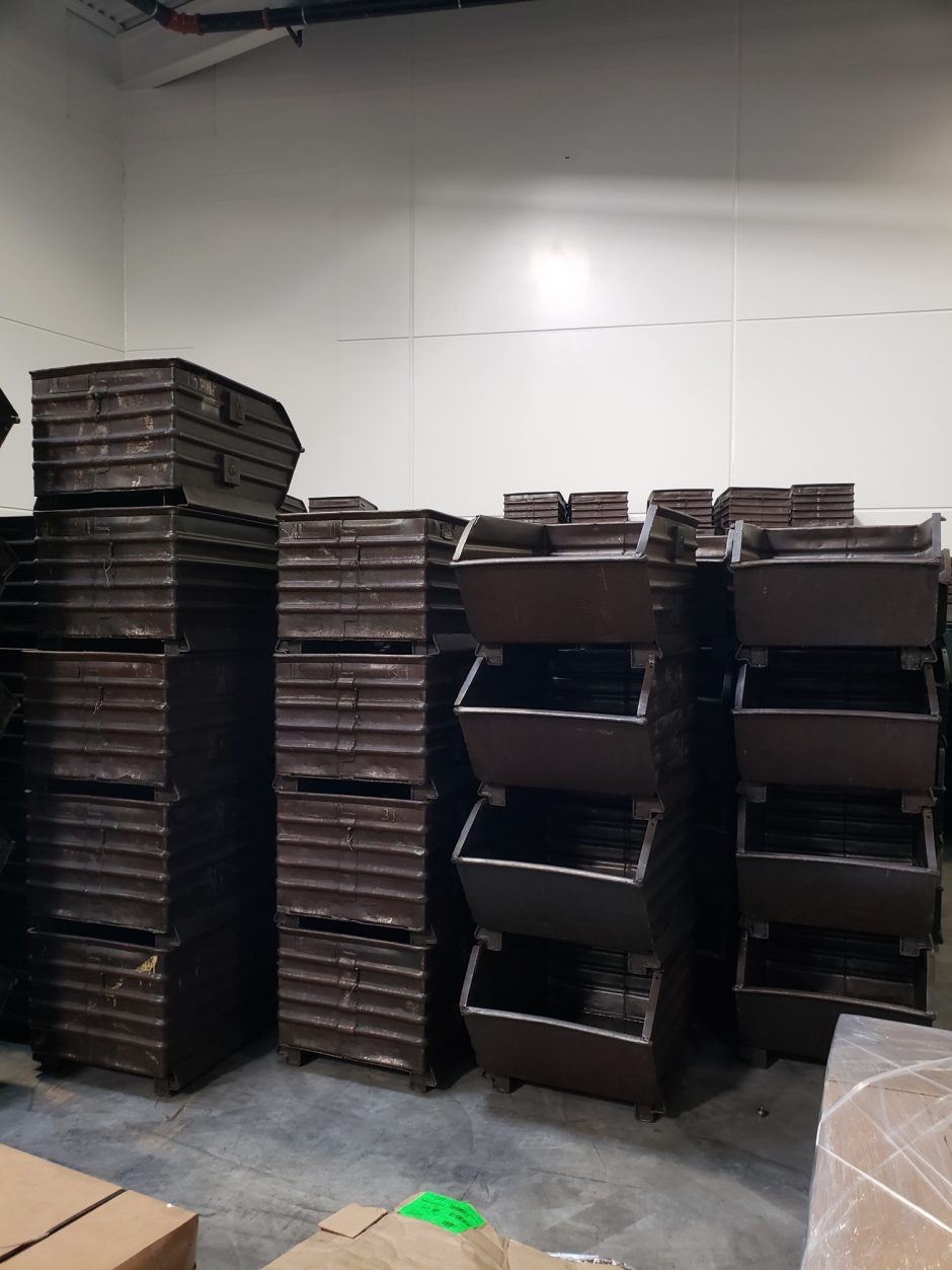 Item #921: Steel Corrugated Bins 24" x 32" x 19" o/h, (16" ID) | RDR ...