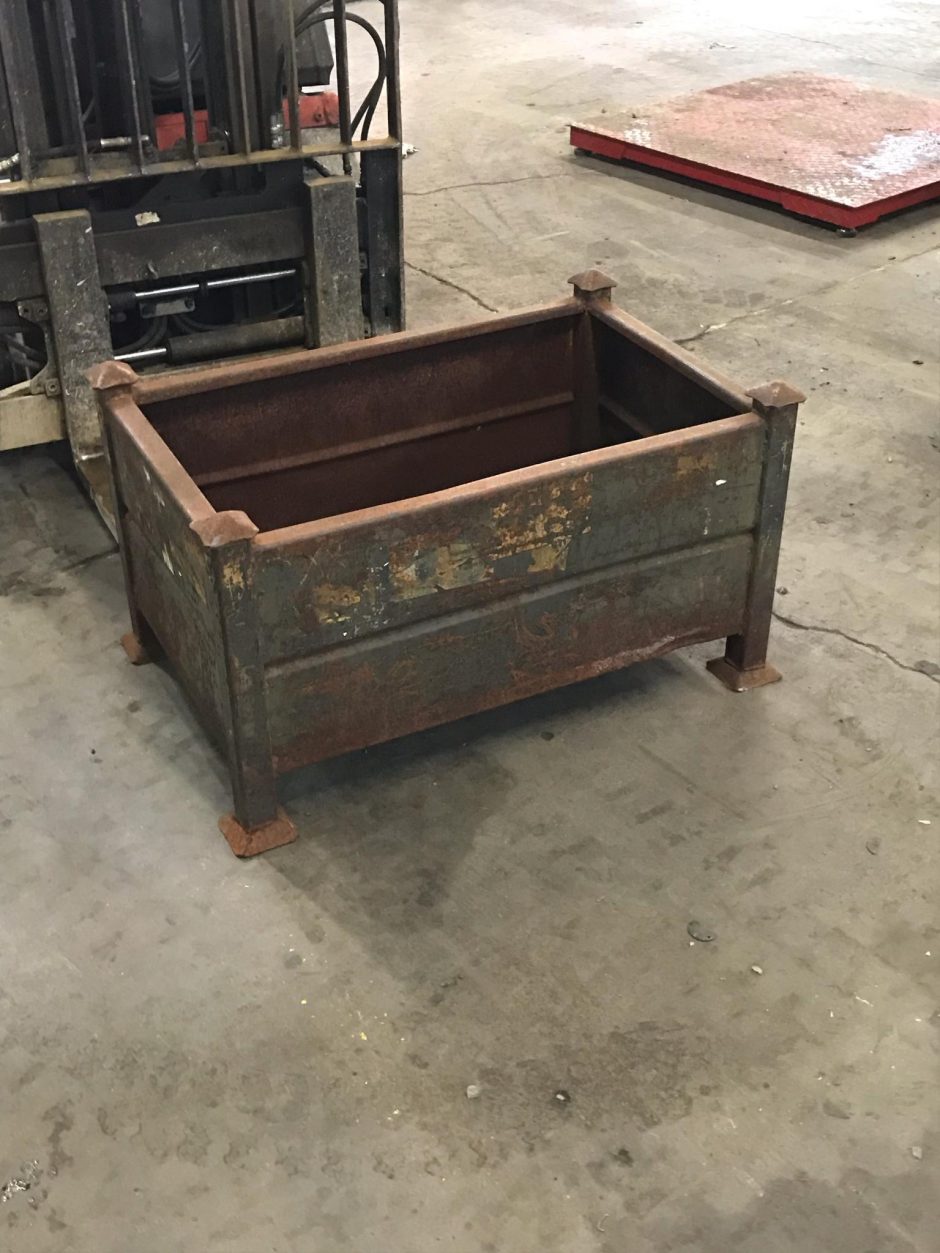 Item #951: Steel Solid Bins OD: 37" x 24" x 21" o/h, ID: 35" x 22.5" x ...