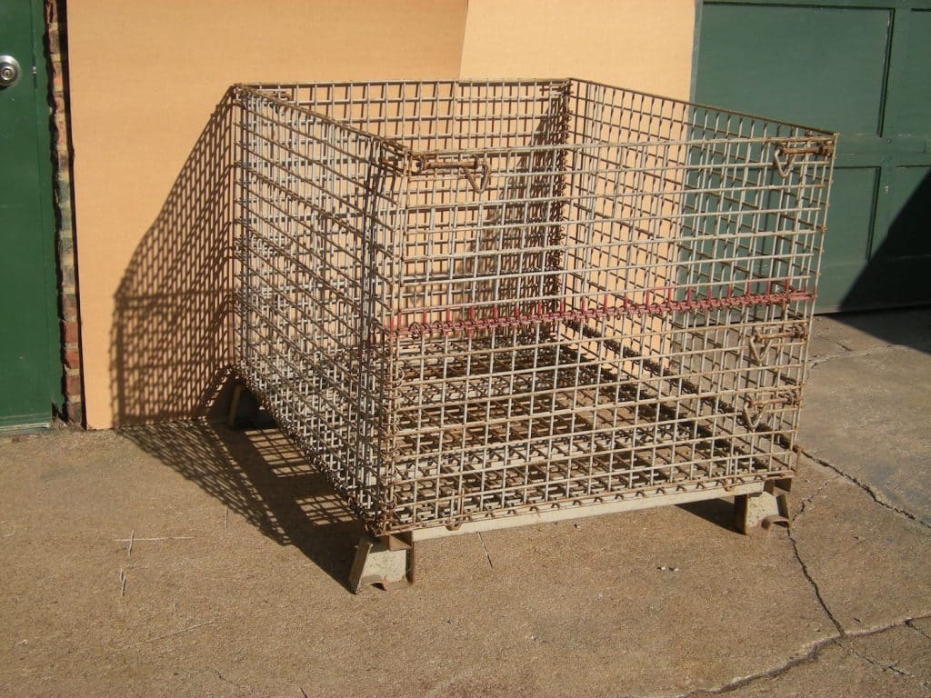 Item #1046: Steel Collapsible Mesh Baskets 40" x 48" x 36" o/h, (30" ID ...