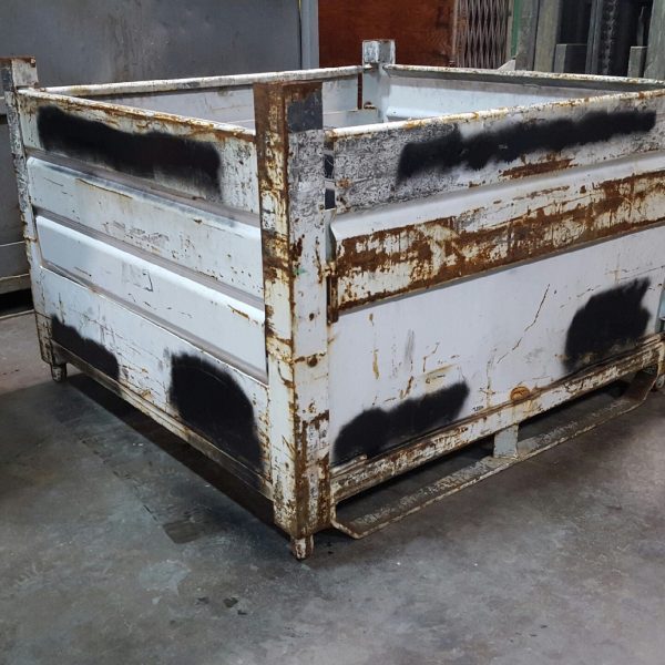 ITEM #190 - STEEL PERFORATED COLLAPSIBLE BINS 42" x 32" x 30" o/h | RDR ...