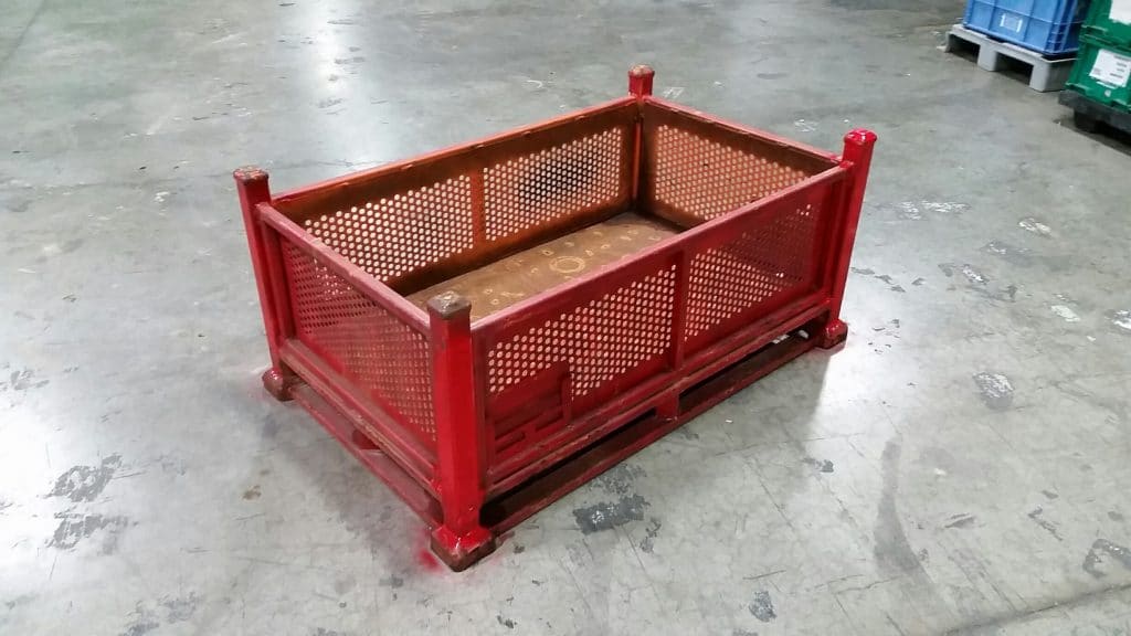 Item #2039: Steel (Vented) Perforated Bins 48" x 30" x 22.5" o/h, no ...