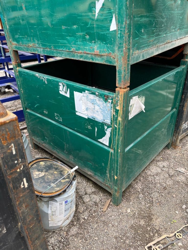 Item 2165: Steel Solid Bins, 34.5" x 40.5" x 33" OA ht, with gates ...