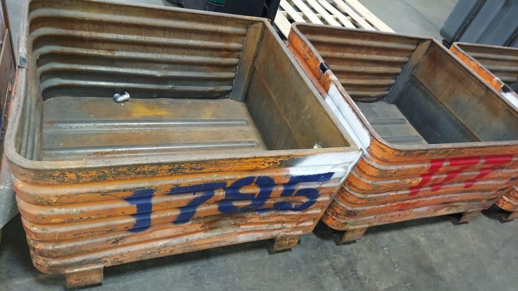 Item 2210: Steel Corrugated Bins 32" x 35" x 22" OA ht, (18" ID). | RDR ...