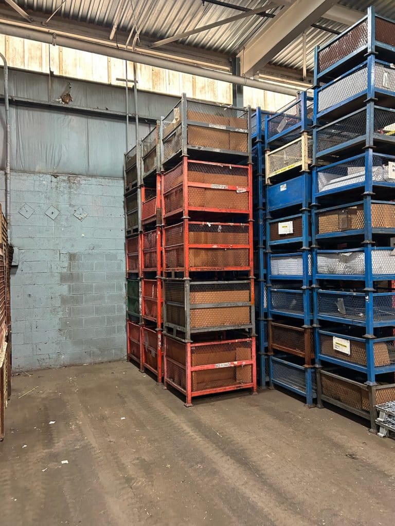 Item #2209: Steel Mesh Baskets 34.5" x 40.5" x 32" OA ht, 2 gates ...