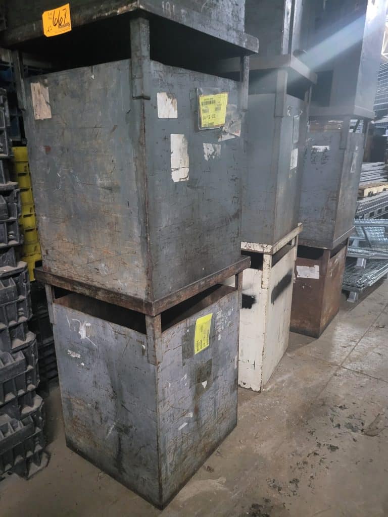 Item #2336: Steel Bins 24" x 24" x 36" OA ht, (30" inside ht), top ...