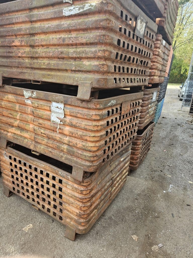 Item #2519: Steel Corrugated Bins 40" x 48" x 25" OA ht, (20" inside ht ...