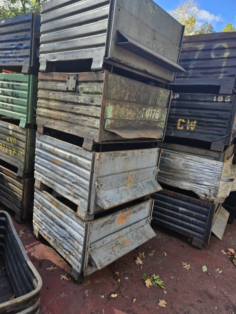 Item #2518: Steel Flow matic Corrugated Bins 33" x 36" x 24" OA ht, (18 ...